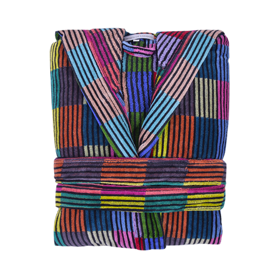 Women's Hooded Dressing Gown | Patchwork | Bown of London – Bown of ...